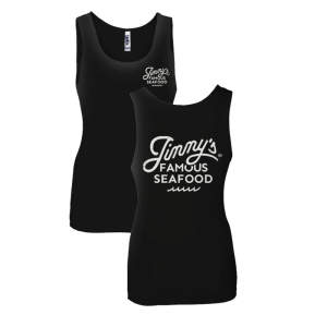 Women’s Black Ribbed Tank - Jimmys Famous Seafood